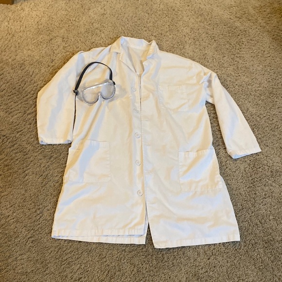 Jackets & Coats | Lab Coat Womans Size Lxl White Goggles Included ...